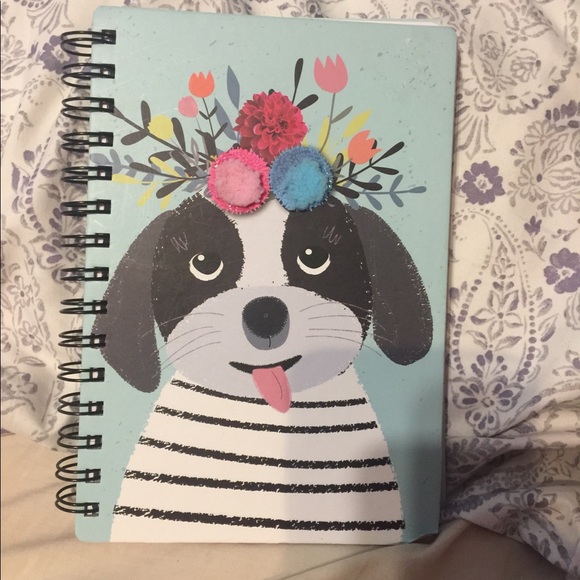 Other | Baby Blue Hard Cover Note Book With Puppy Image | Poshmark